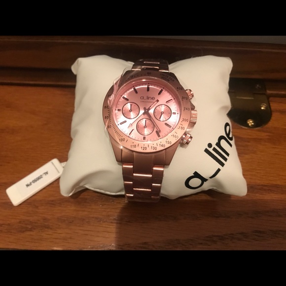 A-Line | Accessories | Aline Womens Chronograph Pink Aluminum Watch ...